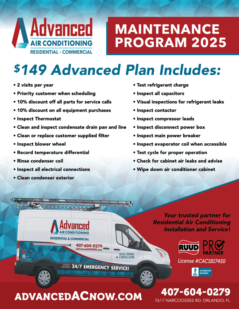 Annual AC Maintenance Service - Orlando, FL | Best AC Maintenance Plan